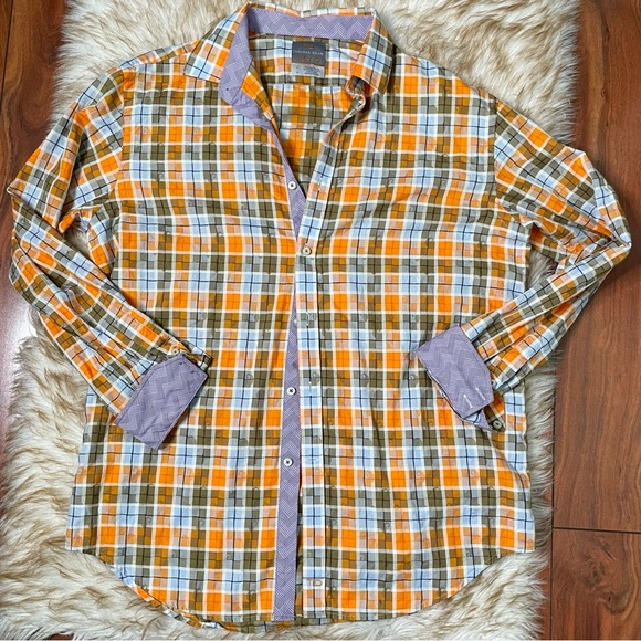 Thomas Dean | Shirts | Thomas Dean Tailored Fit Plaid Shirt | Poshmark